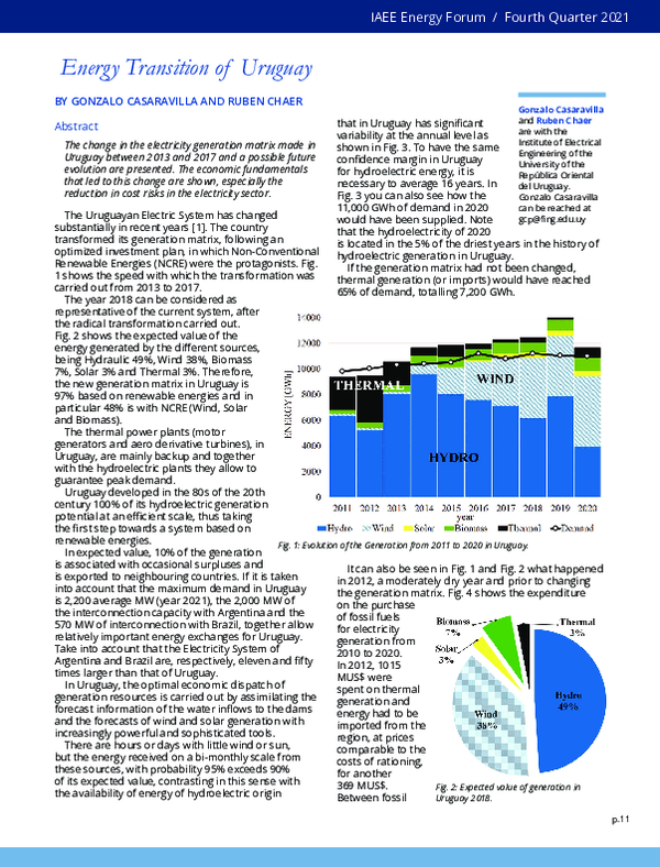 (PDF) Energy transition of Uruguay