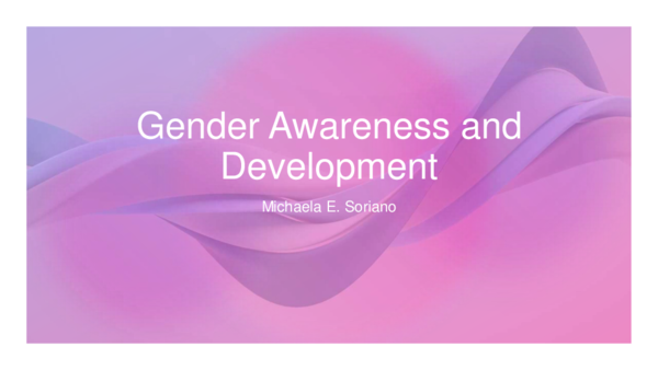 (PDF) Gender Awareness and Development