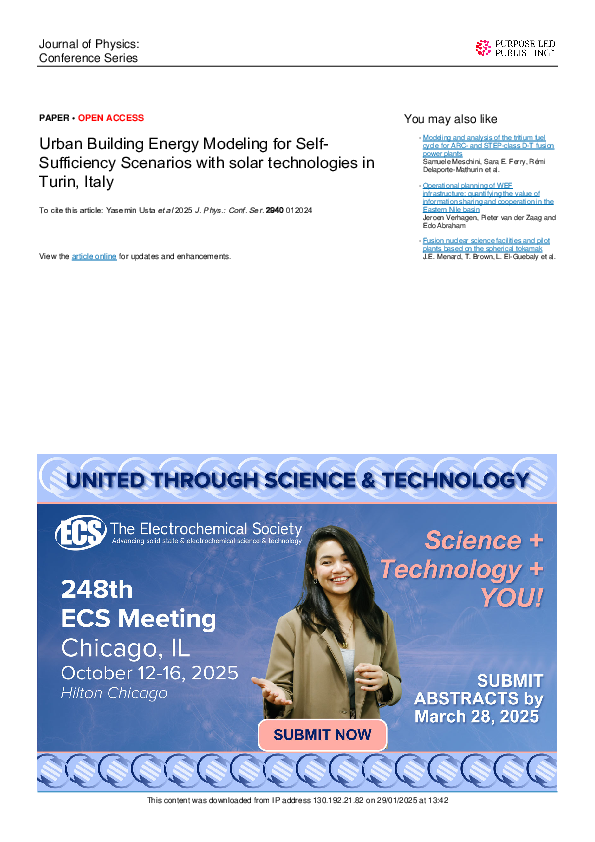 (PDF) Urban Building Energy Modeling for Self-Sufficiency Scenarios ...