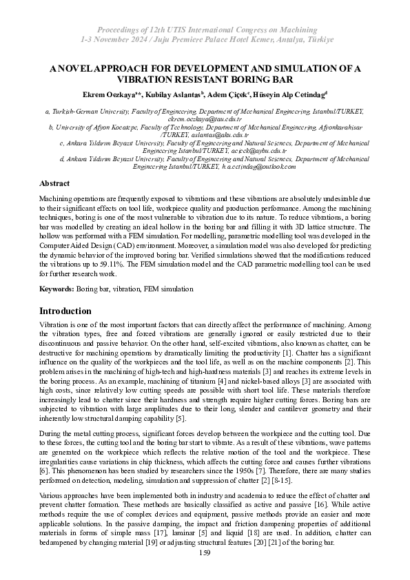 (PDF) A NOVEL APPROACH FOR DEVELOPMENT AND SIMULATION OF A VIBRATION ...
