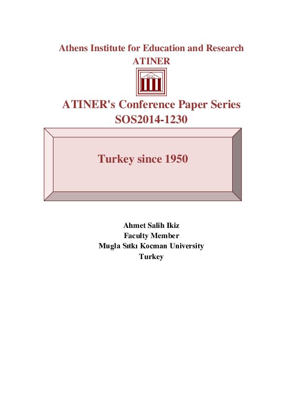 (PDF) ATINER's Conference Paper Series SOS2014-1230