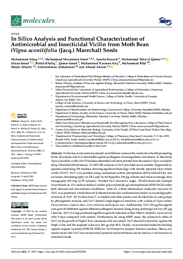 (PDF) In Silico Analysis and Functional Characterization of ...