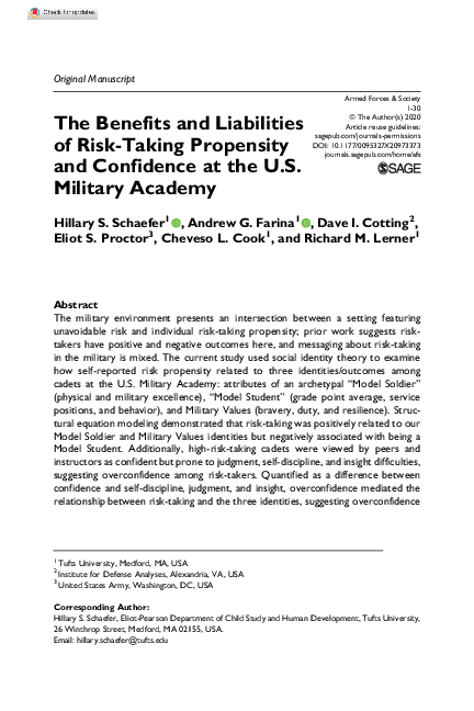(PDF) The Benefits and Liabilities of Risk-Taking Propensity and ...