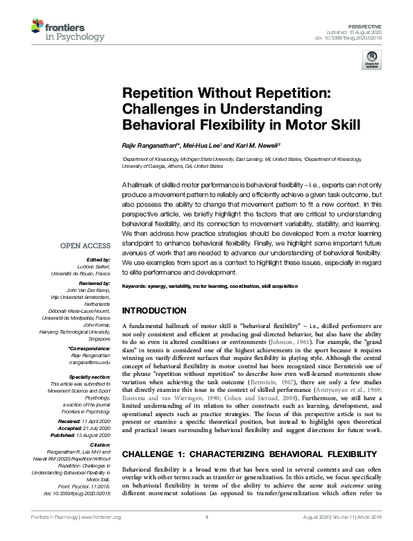 (PDF) Repetition Without Repetition: Challenges in Understanding ...