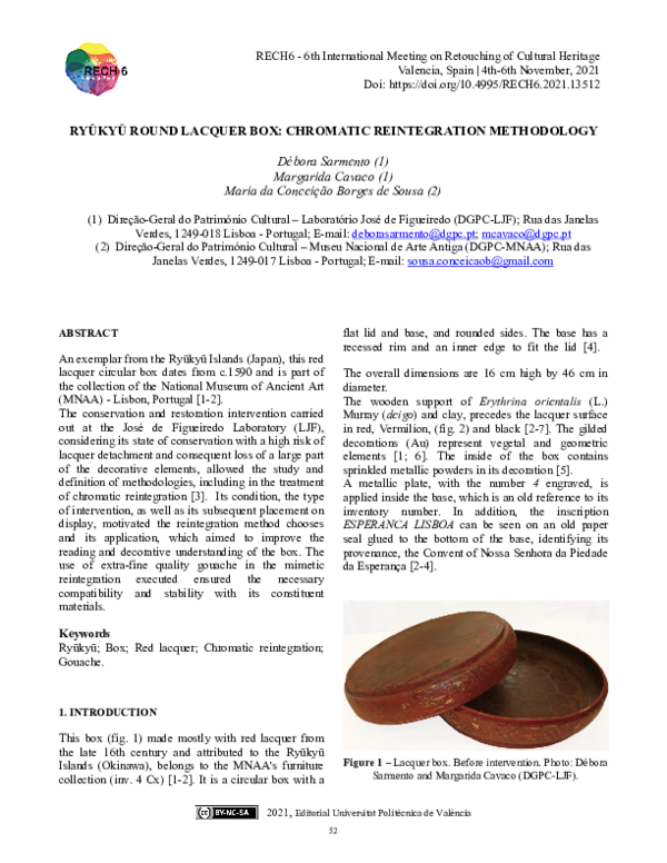 (PDF) Ryūkyū Round Lacquered Box | Chromatic Reintegration Methodology