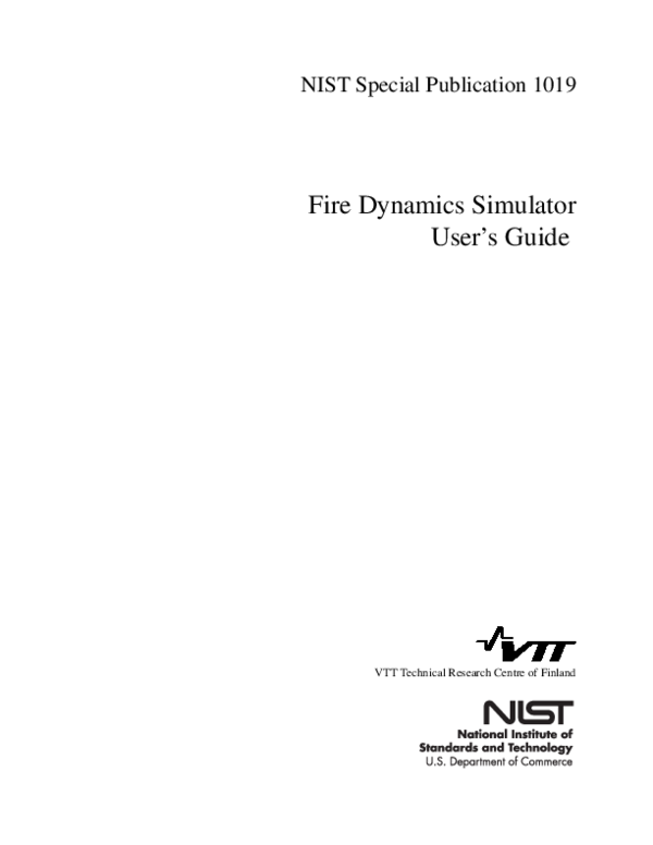 (PDF) Fire dynamics simulator (version 5)