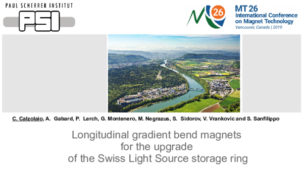 (PDF) Longitudinal Gradient Bend Magnets for the Upgrade of the Swiss ...