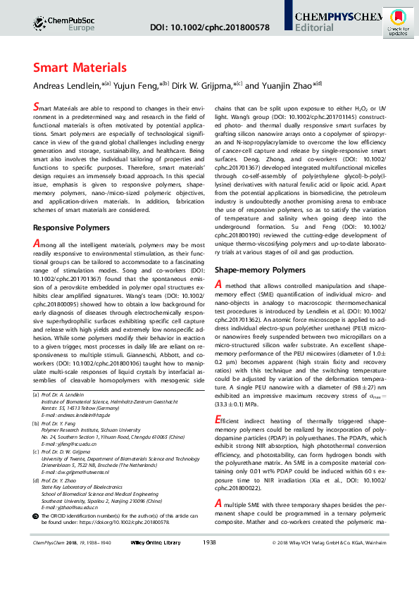 (PDF) Smart Materials