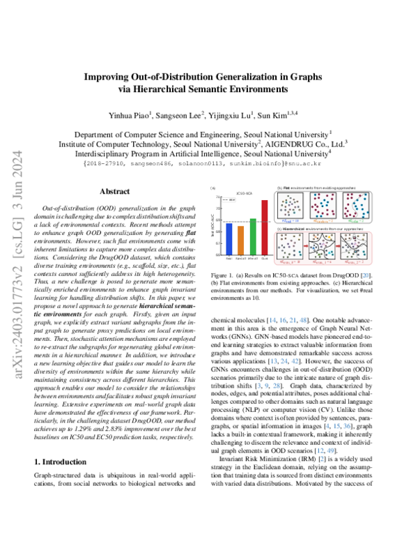 (PDF) Improving out-of-distribution generalization in graphs via hierarchical semantic environments