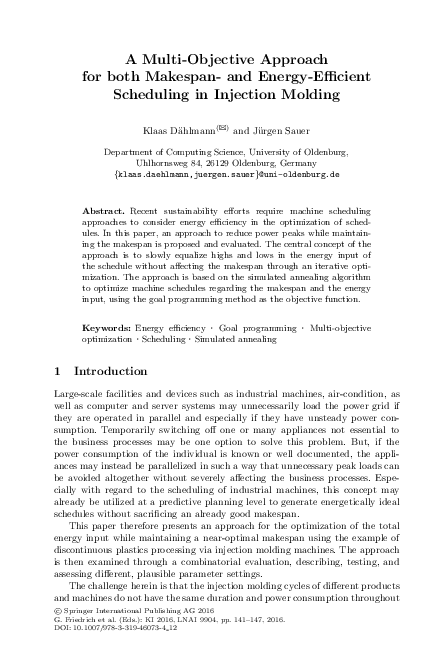 (PDF) A Multi-Objective Approach for both Makespan- and Energy-Efficient Scheduling in Injection ...