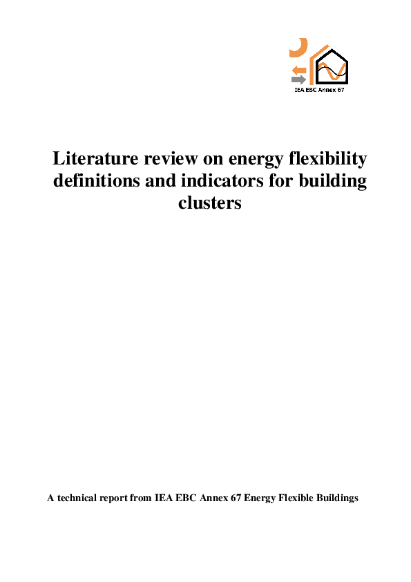 (PDF) Literature review on energy flexibility definitions and ...