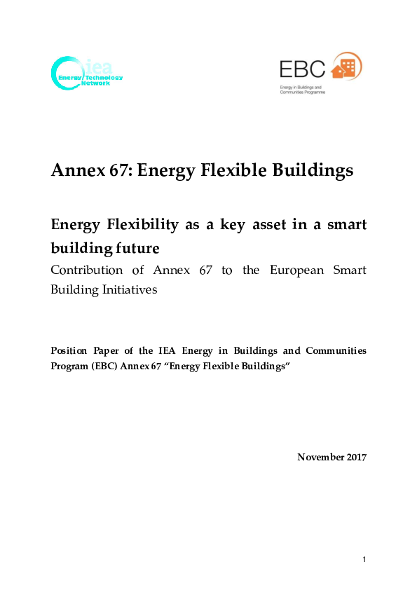 (PDF) Annex 67: Energy Flexible Buildings - Energy Flexibility as a key ...