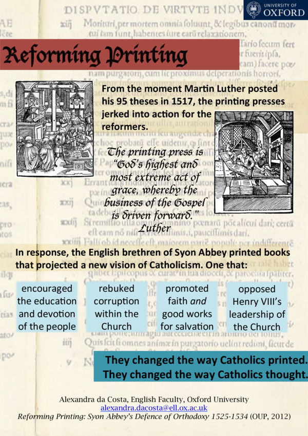 (PDF) Reforming Printing: Syon Abbey's Defence of Orthodoxy 1525-1534