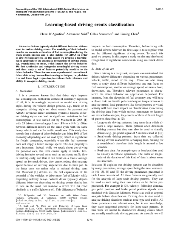 (PDF) Learning-based driving events classification