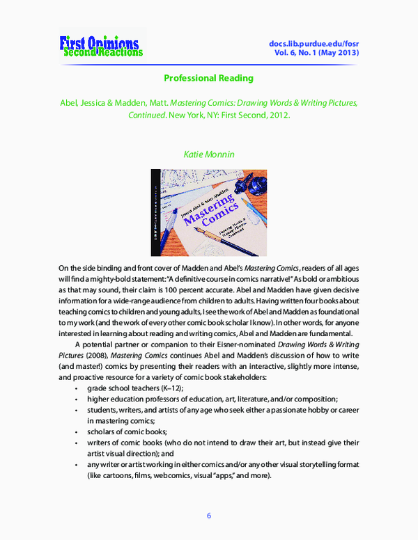 (PDF) Professional Reading: Mastering Comics
