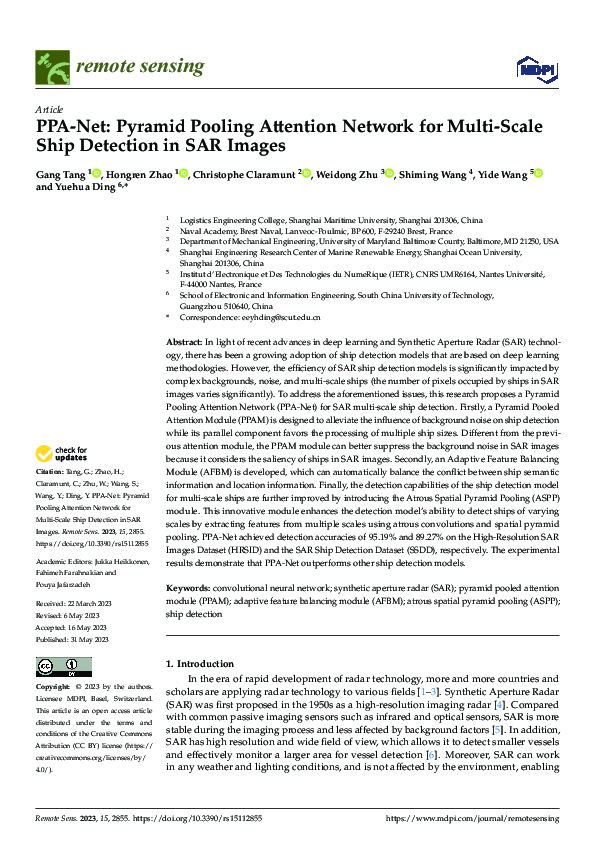 (PDF) PPA-Net: Pyramid Pooling Attention Network for Multi-Scale Ship Detection in SAR Images