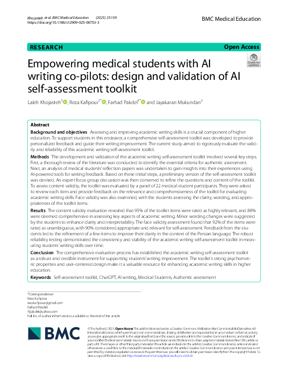 (PDF) Empowering medical students with AI writing co-pilots: design and ...