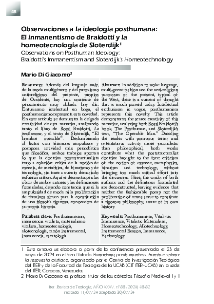 (PDF) Observaciones a la ideología posthumana: El inmanentismo de ...