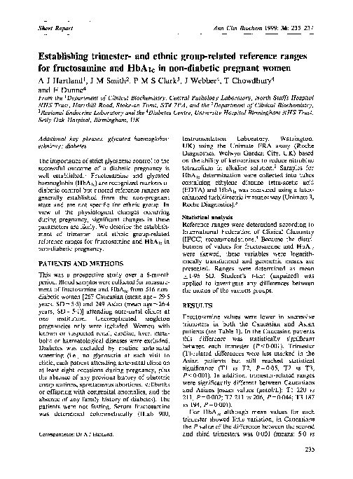 (PDF) Establishing Trimester- and Ethnic Group-Related Reference Ranges ...