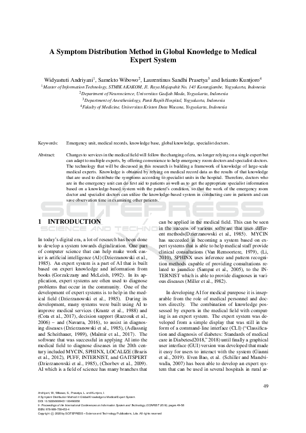 (PDF) A Symptom Distribution Method in Global Knowledge to Medical ...