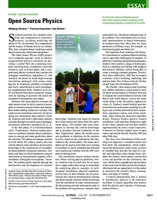 (PDF) Open source physics