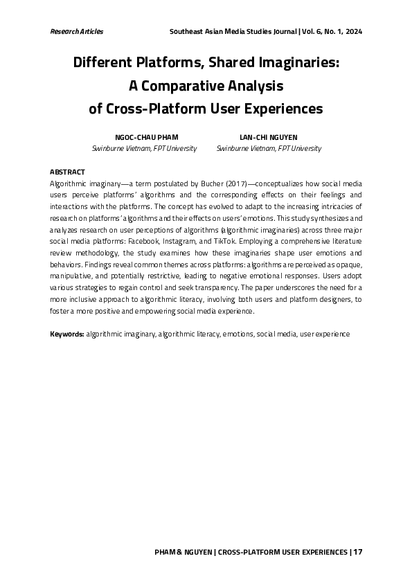 (PDF) Different Platforms, Shared Imaginaries: A Comparative Analysis ...