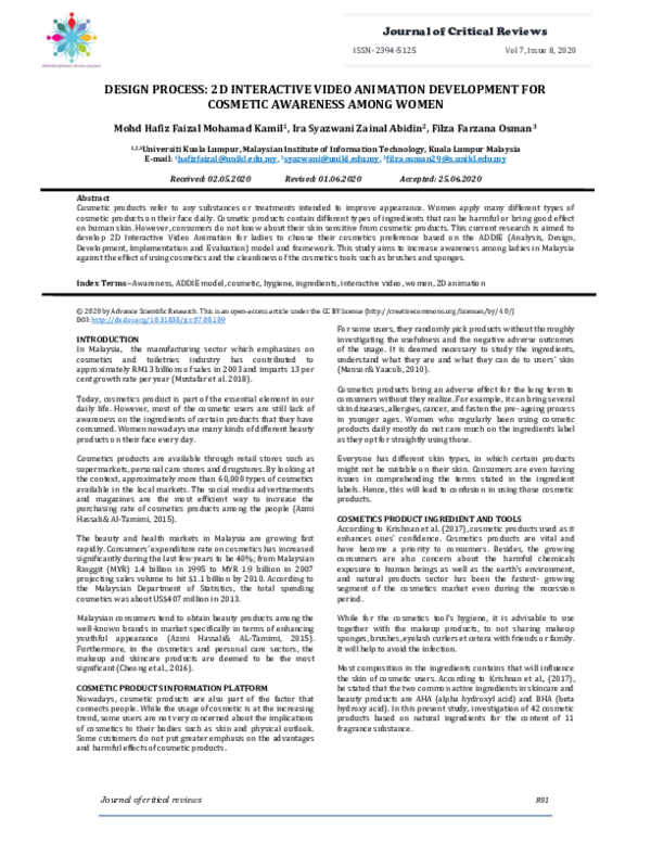 (PDF) Design Process: 2D Interactive Video Animation Development for ...