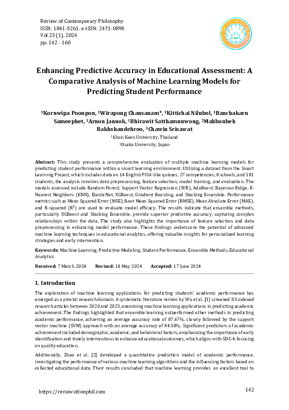 (PDF) Enhancing Predictive Accuracy in Educational Assessment: A ...