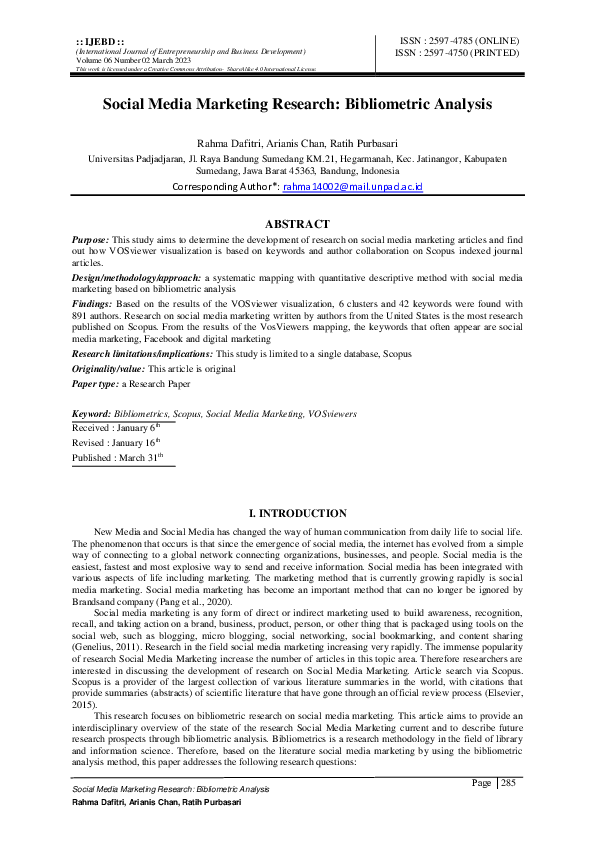 (PDF) Social Media Marketing Research