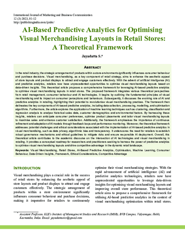 (PDF) AI-Based Predictive Analytics for Optimising Visual Merchandising Layouts in Retail Stores ...