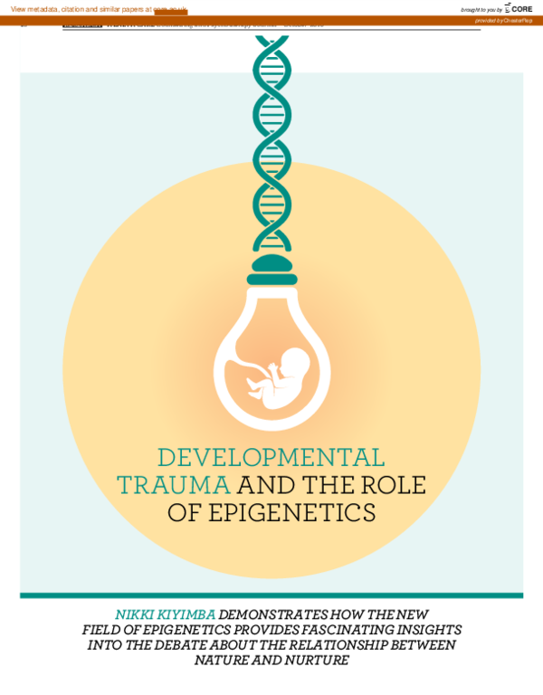 (PDF) Developmental Trauma and the Role of Epigenetics