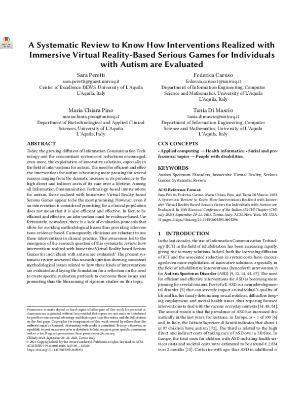 (PDF) A Systematic Review to Know How Interventions Realized with Immersive Virtual Reality ...