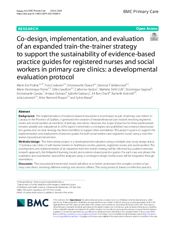 (PDF) Co-design, implementation, and evaluation of an expanded train ...