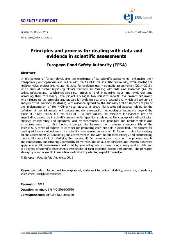 (PDF) Principles and process for dealing with data and evidence in ...