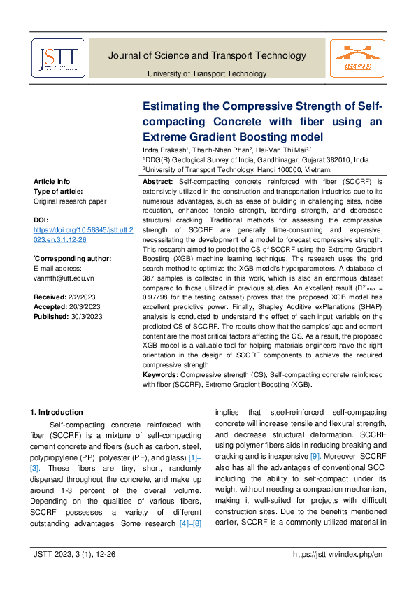 (PDF) Estimating the Compressive Strength of Self-compacting Concrete with fiber using an ...