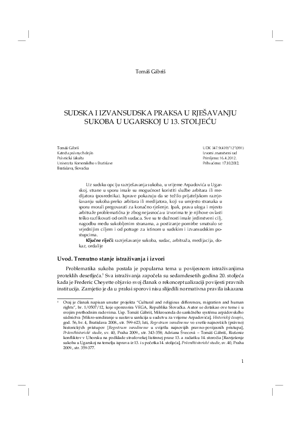(PDF) The Judicial and Extra-Judicial Practice of Conflict Resolution ...