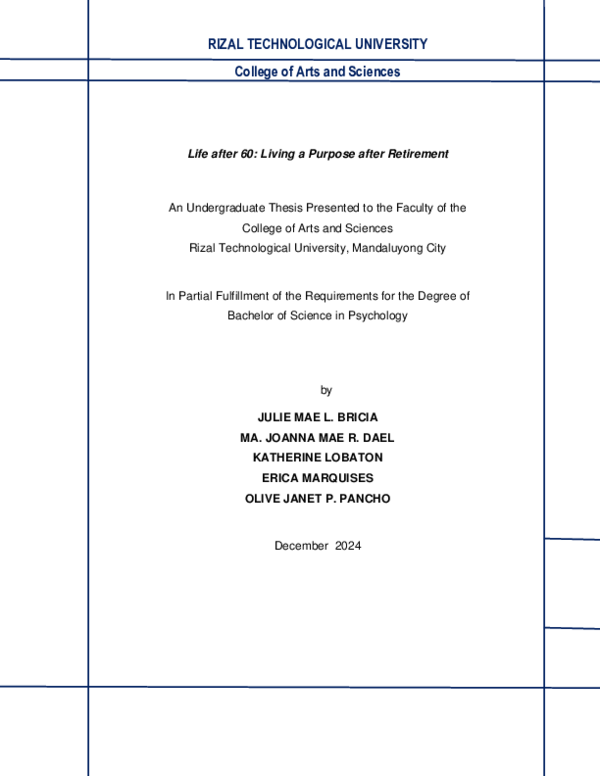 (PDF) RIZAL TECHNOLOGICAL UNIVERSITY College of Arts and Sciences