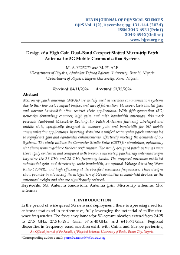 (PDF) Design of a High Gain Dual-Band Compact Slotted Microstrip Patch ...