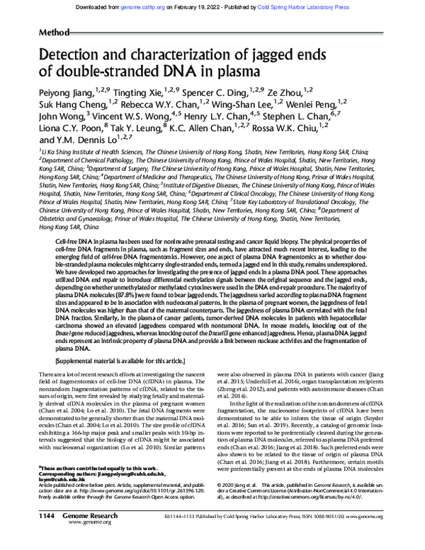 (PDF) Detection and characterization of jagged ends of double-stranded ...