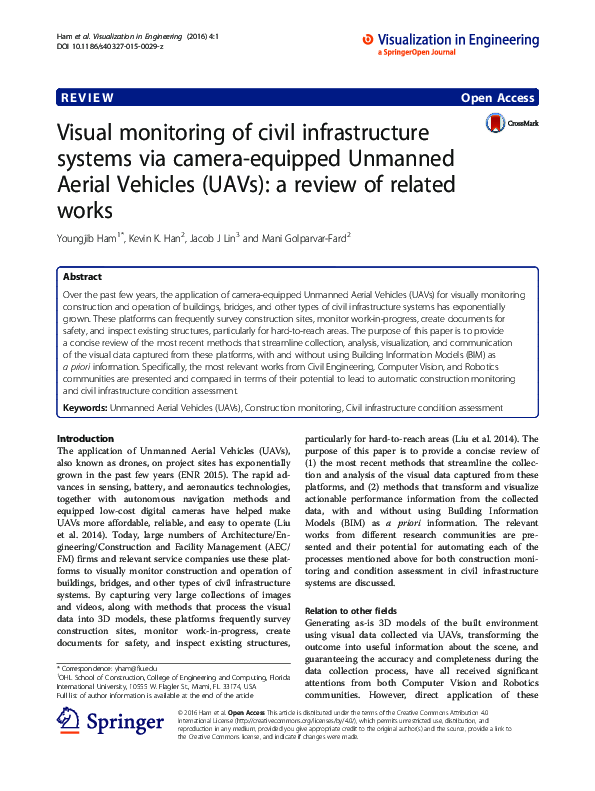 (PDF) Visual monitoring of civil infrastructure systems via camera ...