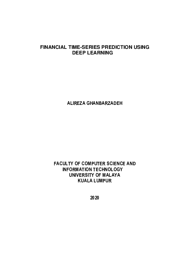 (PDF) FINANCIAL TIME-SERIES PREDICTION USING DEEP LEARNING