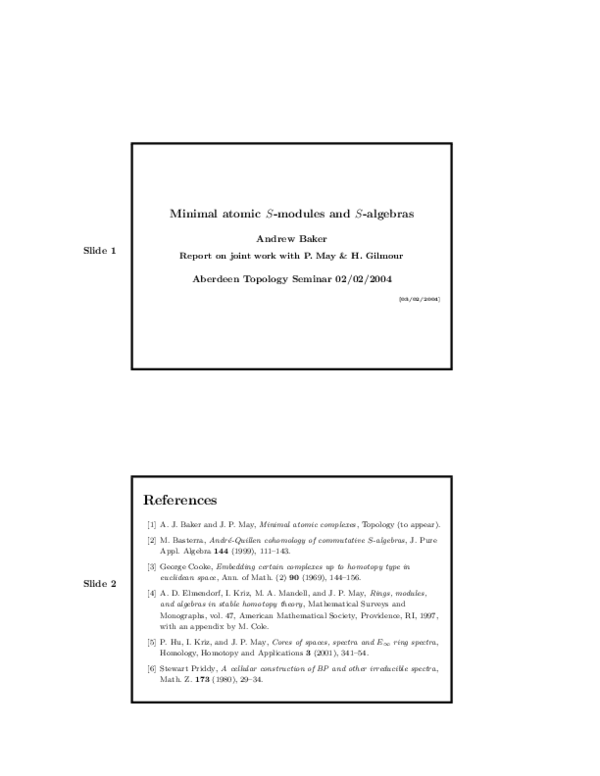 (PDF) Minimal atomic S-modules and S-algebras