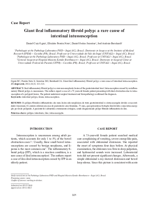 (PDF) Giant ileal inflammatory fibroid polyp: a rare cause of ...