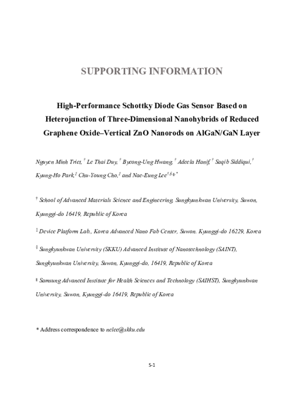 (PDF) High-Performance Schottky Diode Gas Sensor Based on the Heterojunction of Three ...