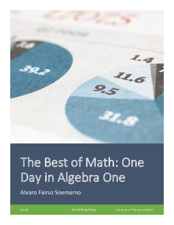 (PDF) The Best of Math: One Day in Algebra One