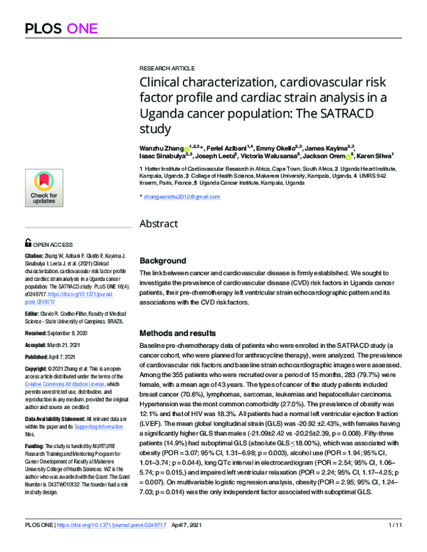 (PDF) Clinical characterization, cardiovascular risk factor profile and ...