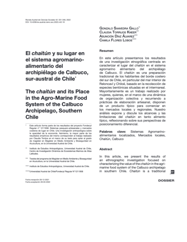 (PDF) El chaitún y su lugar en el sistema agromarino-alimentario del archipiélago de Calbuco ...