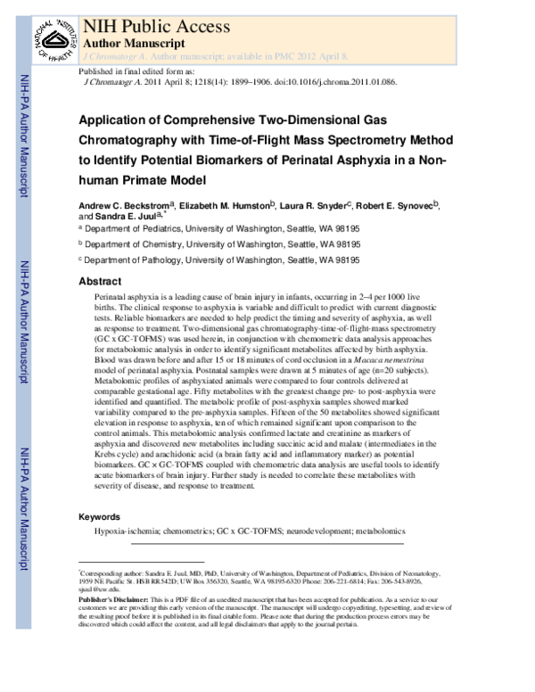 (PDF) Application of comprehensive two-dimensional gas chromatography with time-of-flight mass ...