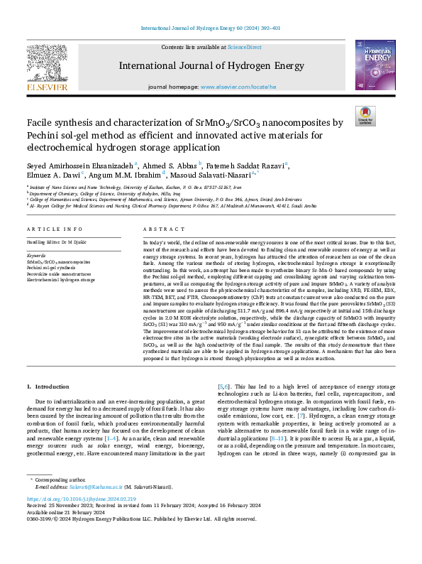 (PDF) Facile synthesis and characterization of SrMnO 3 /SrCO 3 ...