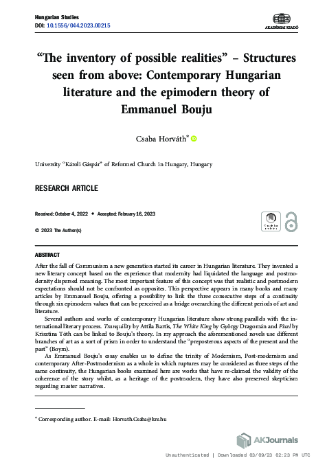(PDF) “The inventory of possible realities” – Structures seen from ...